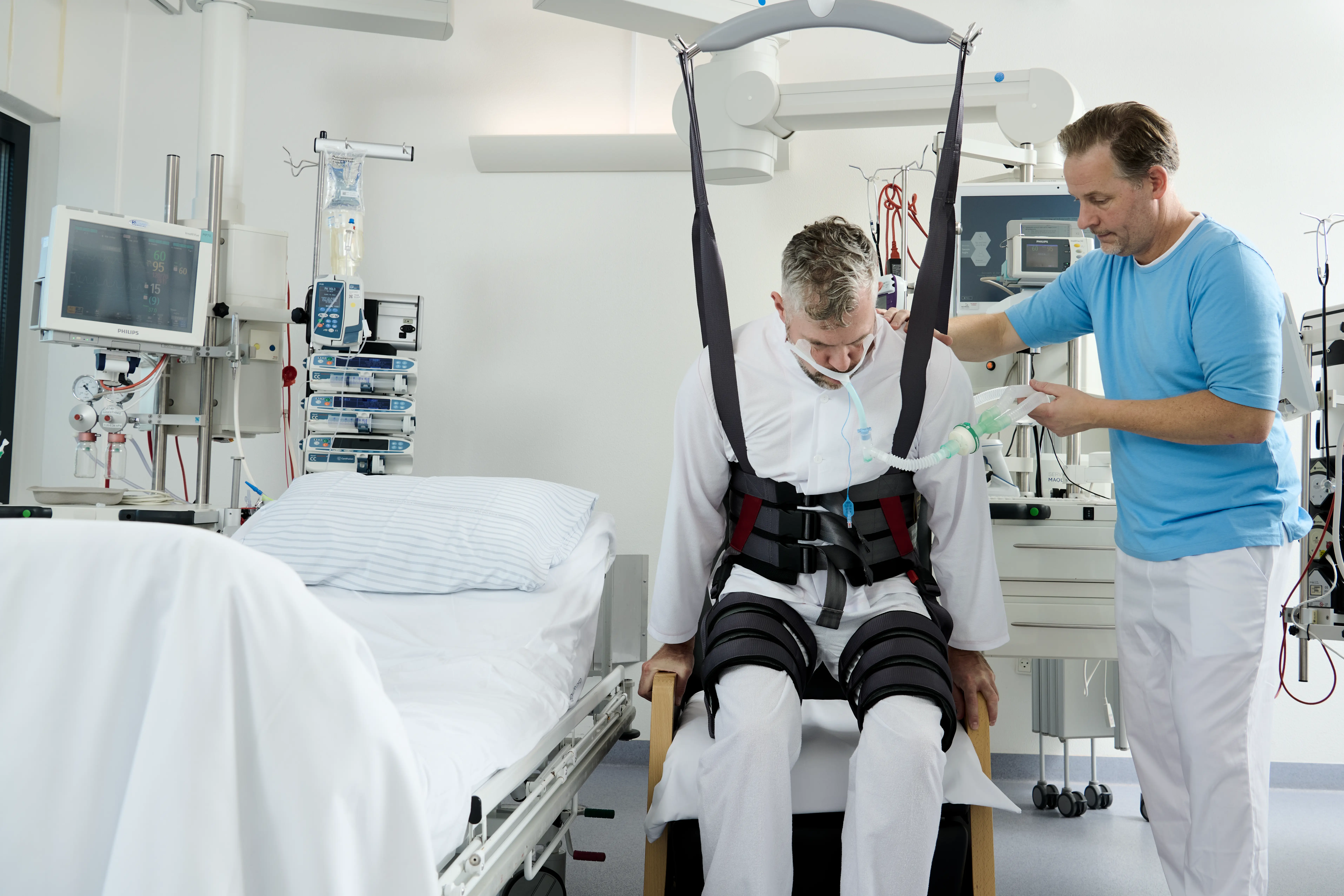 Gait Trainer Walking sling with leg cuffs – for early mobilization and ...