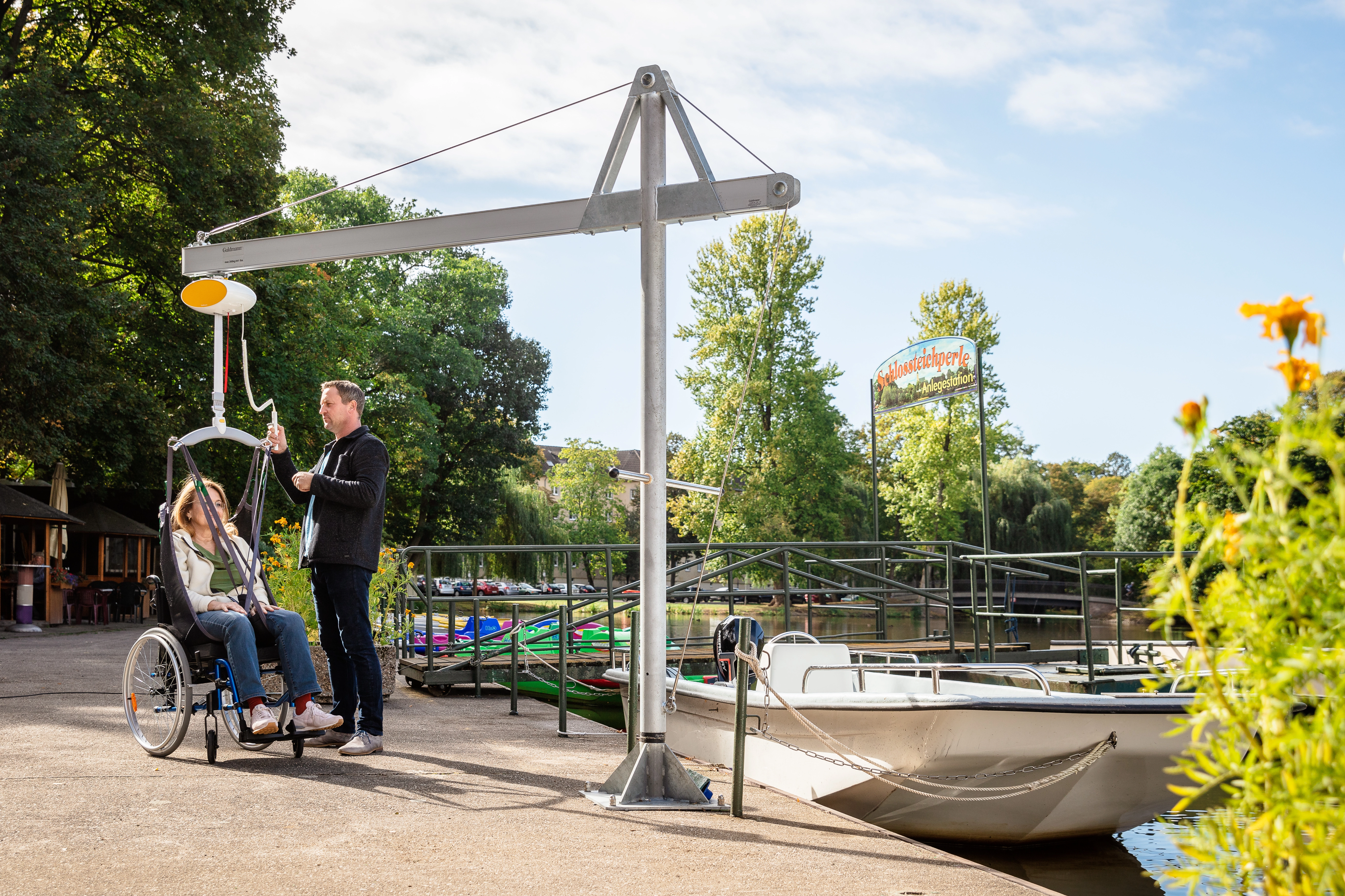 Swing Lift makes is easy to lift disabled users into and out of the ...