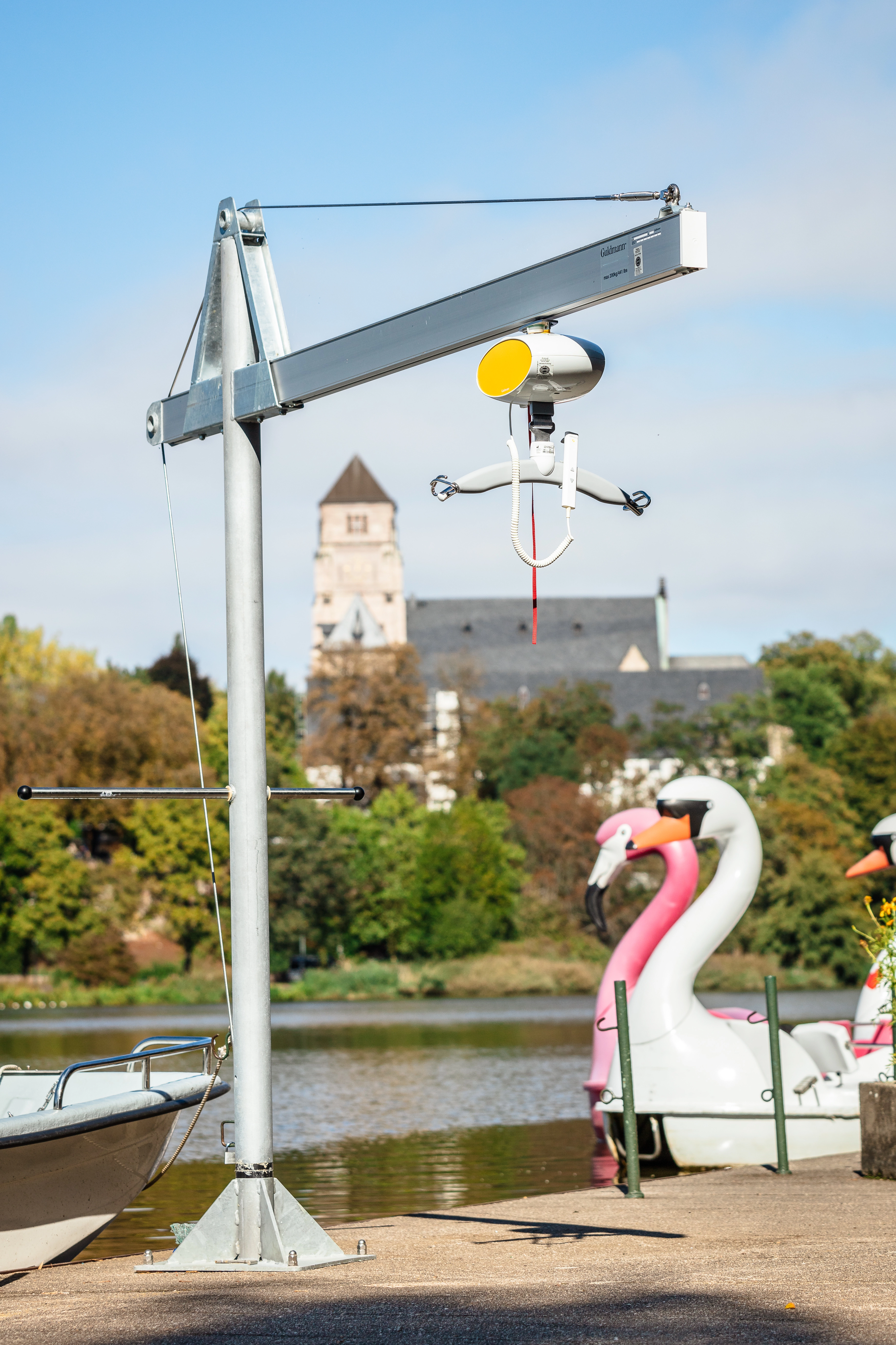 Swing Lift makes is easy to lift disabled users into and out of the ...