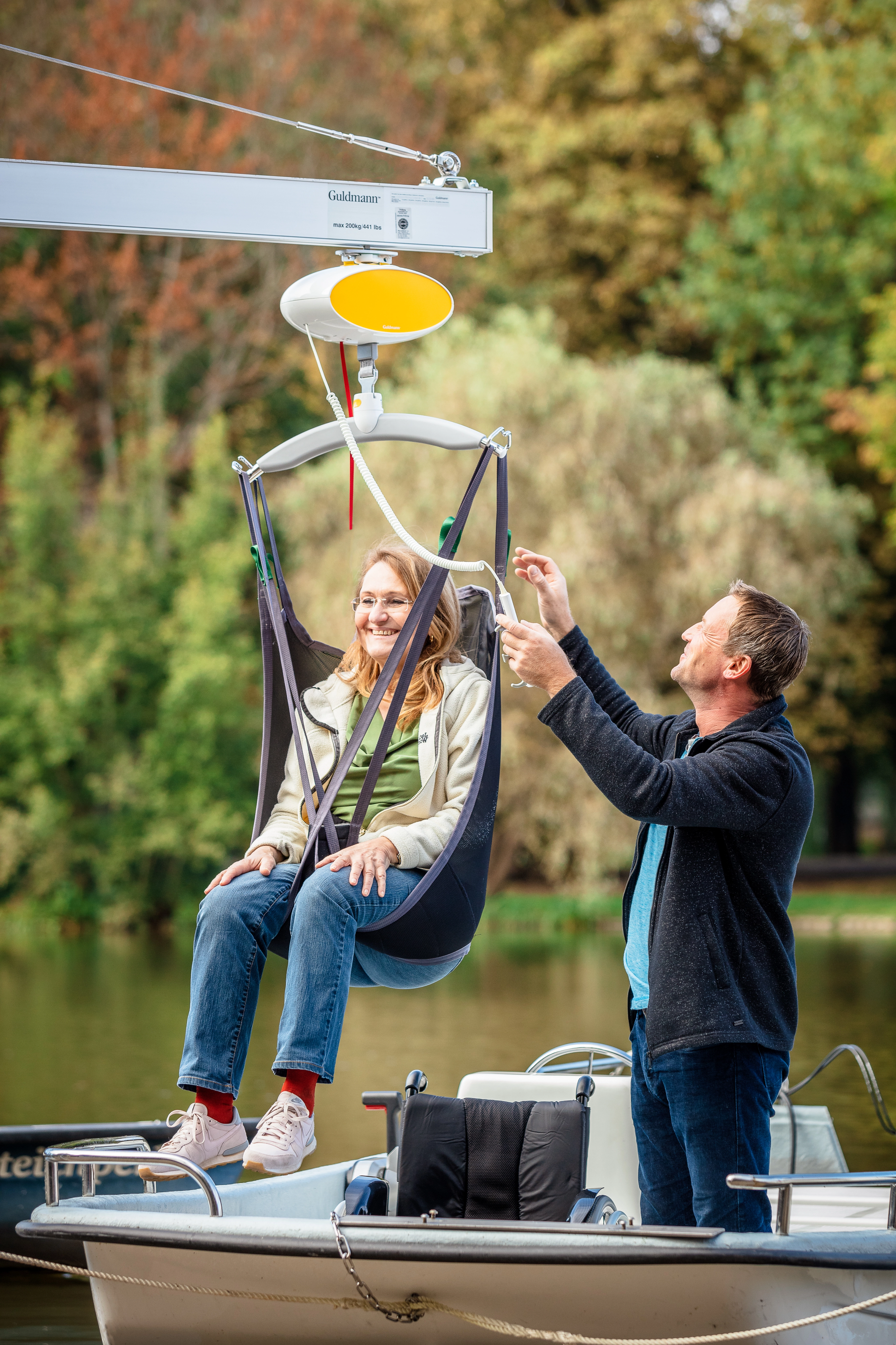 Swing Lift makes is easy to lift disabled users into and out of the ...